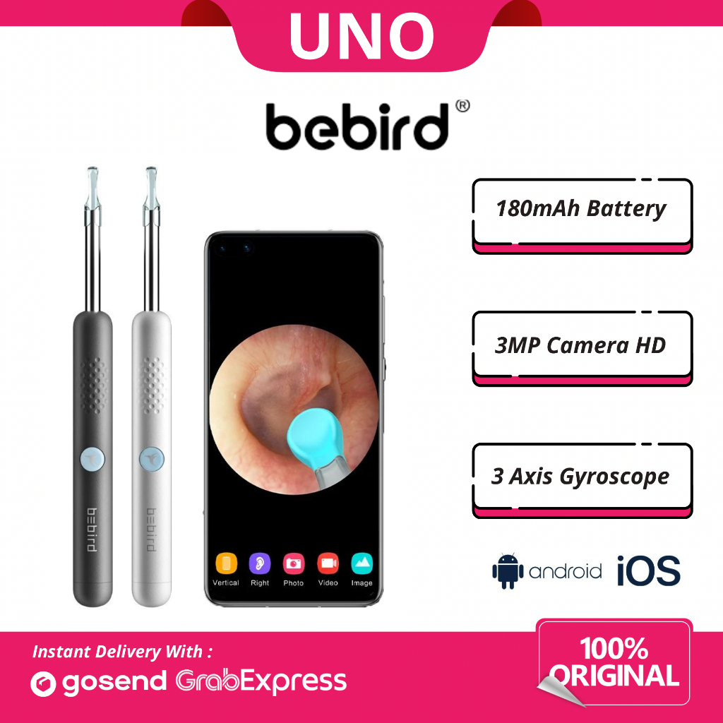 Jual BeBird R1 / Bebird M9S Smart Visual HD Ear Stick Otoscope Korek Kuping Kamera | Shopee ...