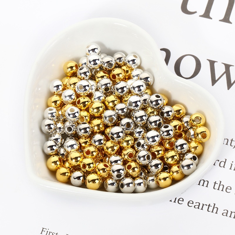 Jual 30-100pcs | Manik Bulat Gold & Silver | Manik Bulat Aestetik ...