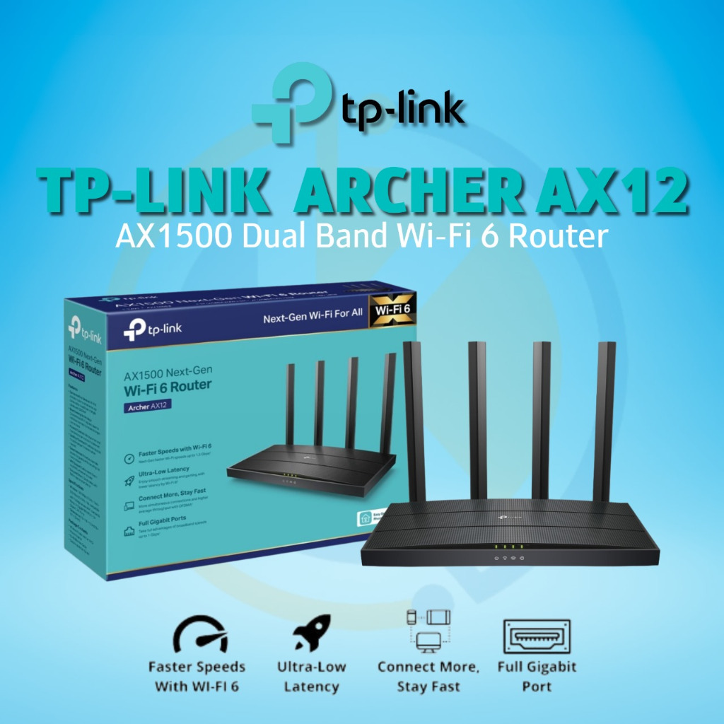 Jual TP-LINK AX1500 DUAL BAND WI-Fi 6 ROUTER ARCHER AX12 | Shopee Indonesia