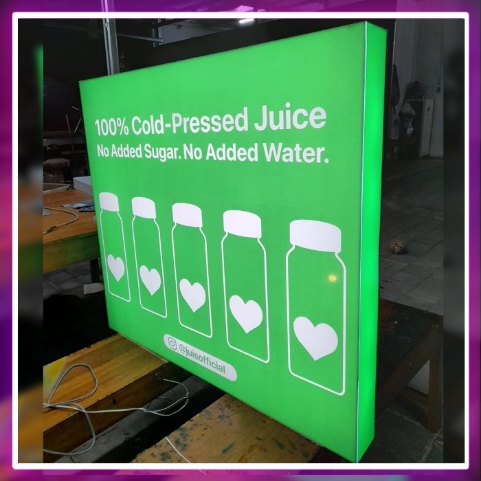 Jual Neon Box Kotak 40x40cm 1 Sisi Full Acrylic | Shopee Indonesia