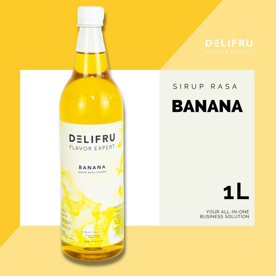 Jual Syrup Banana Delifru 1 Liter - Sirup Pisang Premium | Shopee Indonesia