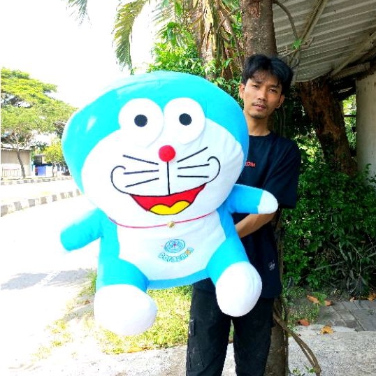 Jual DORAEMON DUDUK JUMBO 80CM bisa COD gratis bungkus kado dan ucapan ...