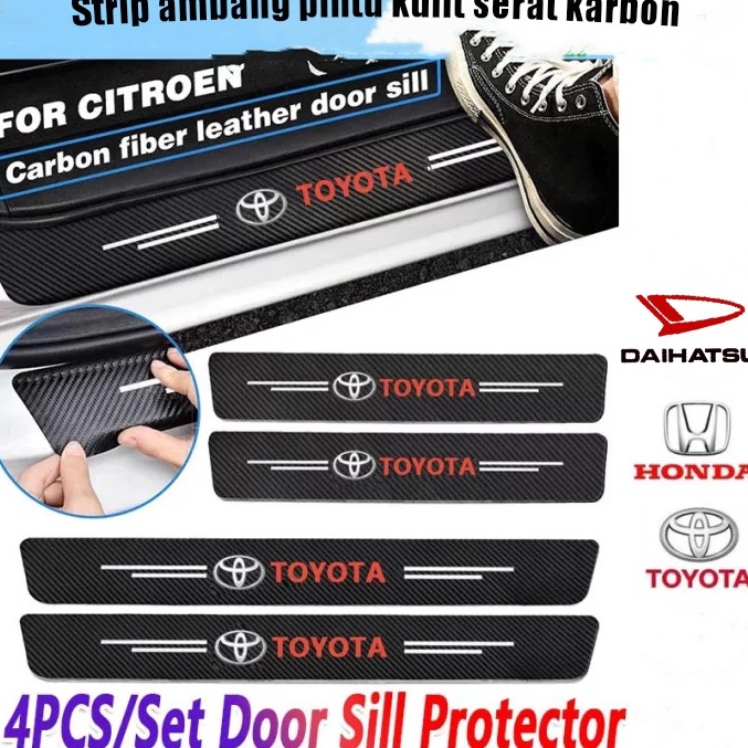 Jual Ber Stiker karbon mobil pinjakan di bawah pintu isi 4 pcsSticker ...