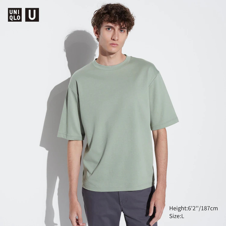 Jual Uniqlo U AIRism Cotton Crew Neck Oversize T-Shirt | Shopee Indonesia