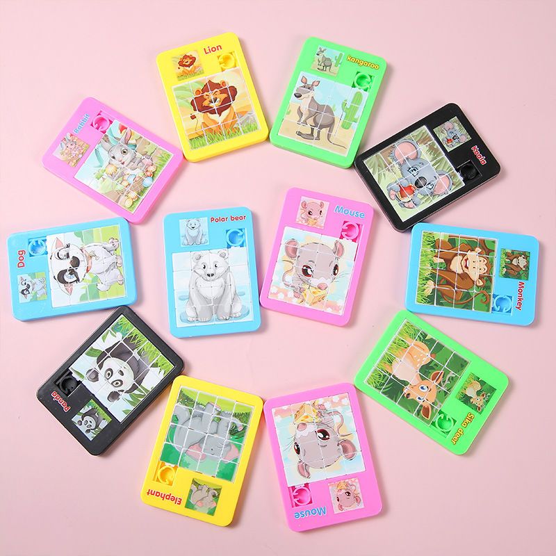 Jual Mainan Edukasi Puzzle Geser Motif Karakter Hewan Mengasah Otak ...