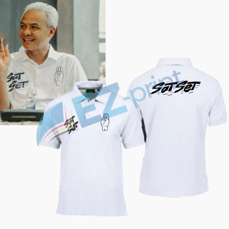 Jual POLO SHIRT SAT SET TAS TES GANJAR MAHFUD GAMA BAJU SERAGAM RELAWAN ...