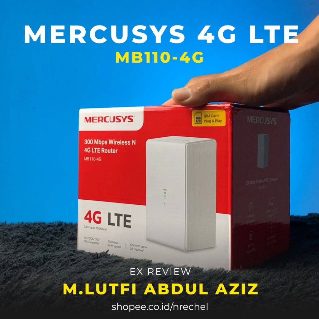Jual MERCUSYS MB110-4G 300Mbps 4G LTE MODEM WIRELESS N ROUTER (EX ...