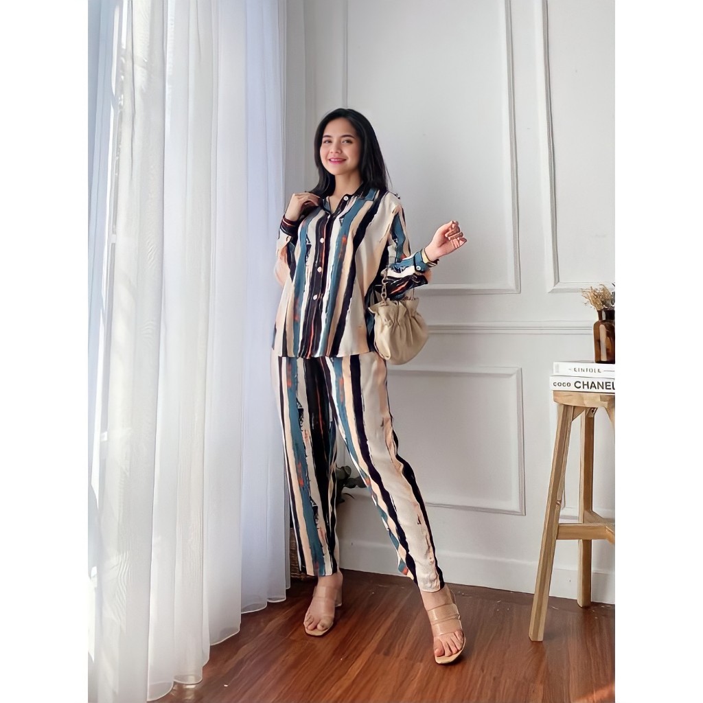 Jual ONE WAN ON SET DAILY OOTD PAJAMAS PIYAMA PAKAIAN TIDUR CELANA ...