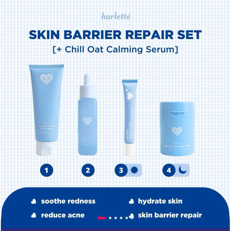 Jual harlette skin bundle package 4 pc oatmilk Gentle Facial Wash (100 ...