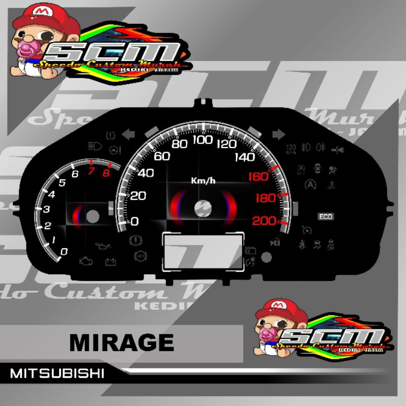 Jual Papan Speedometer Mitsubishi Mirage panel spidometer custom ...