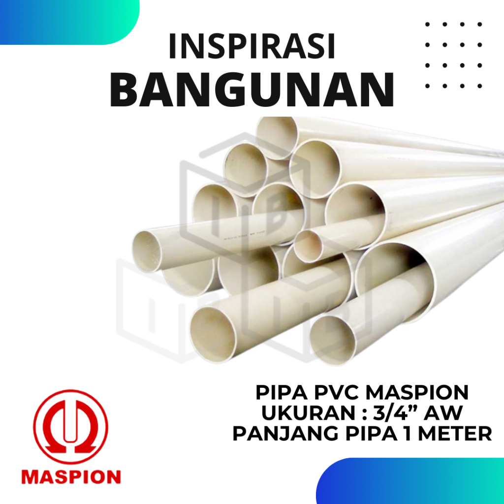 Jual PIPA PVC MASPION AW 3/4" PIPA PARALON PRALON 3/4 INCH / PIPA AIR ...