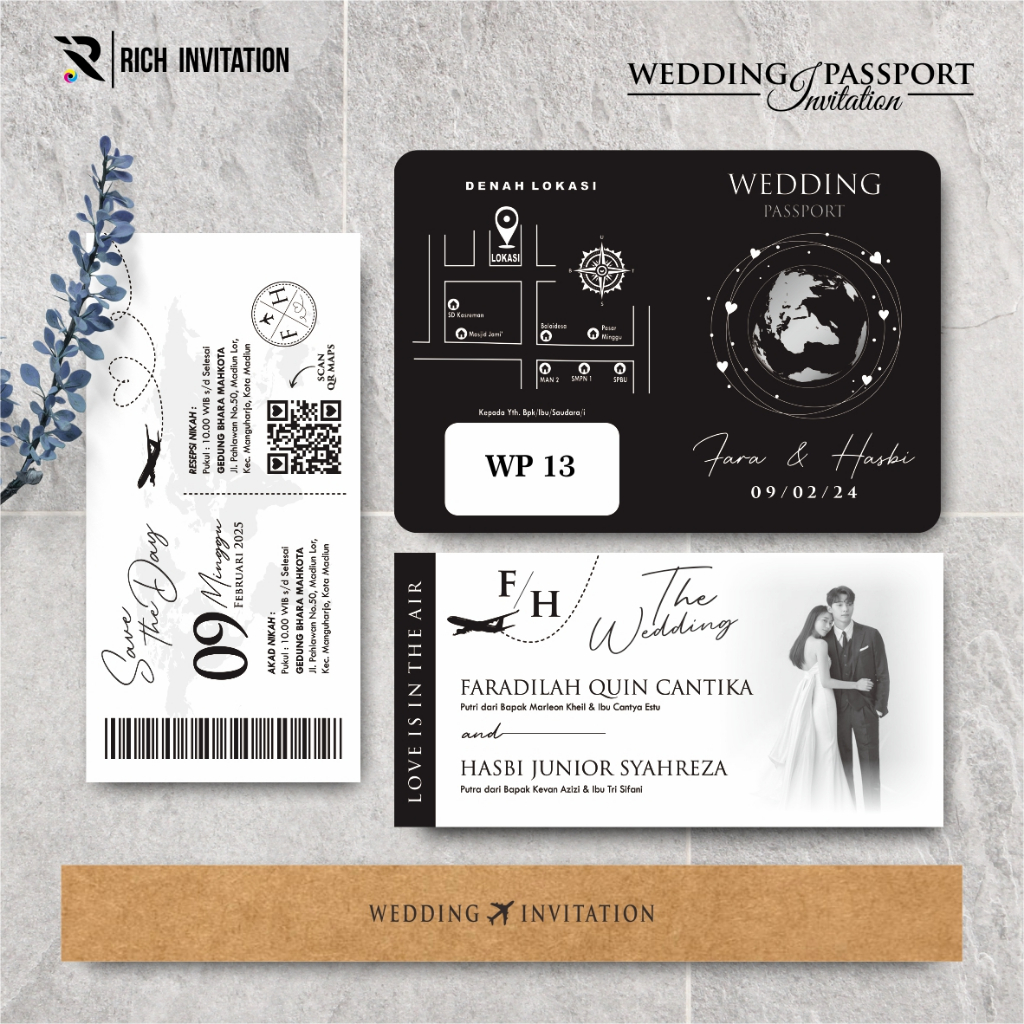 Jual UNDANGAN PERNIKAHAN AESTHETIC - UNDANGAN NIKAH WEDDING PASSPORT ...