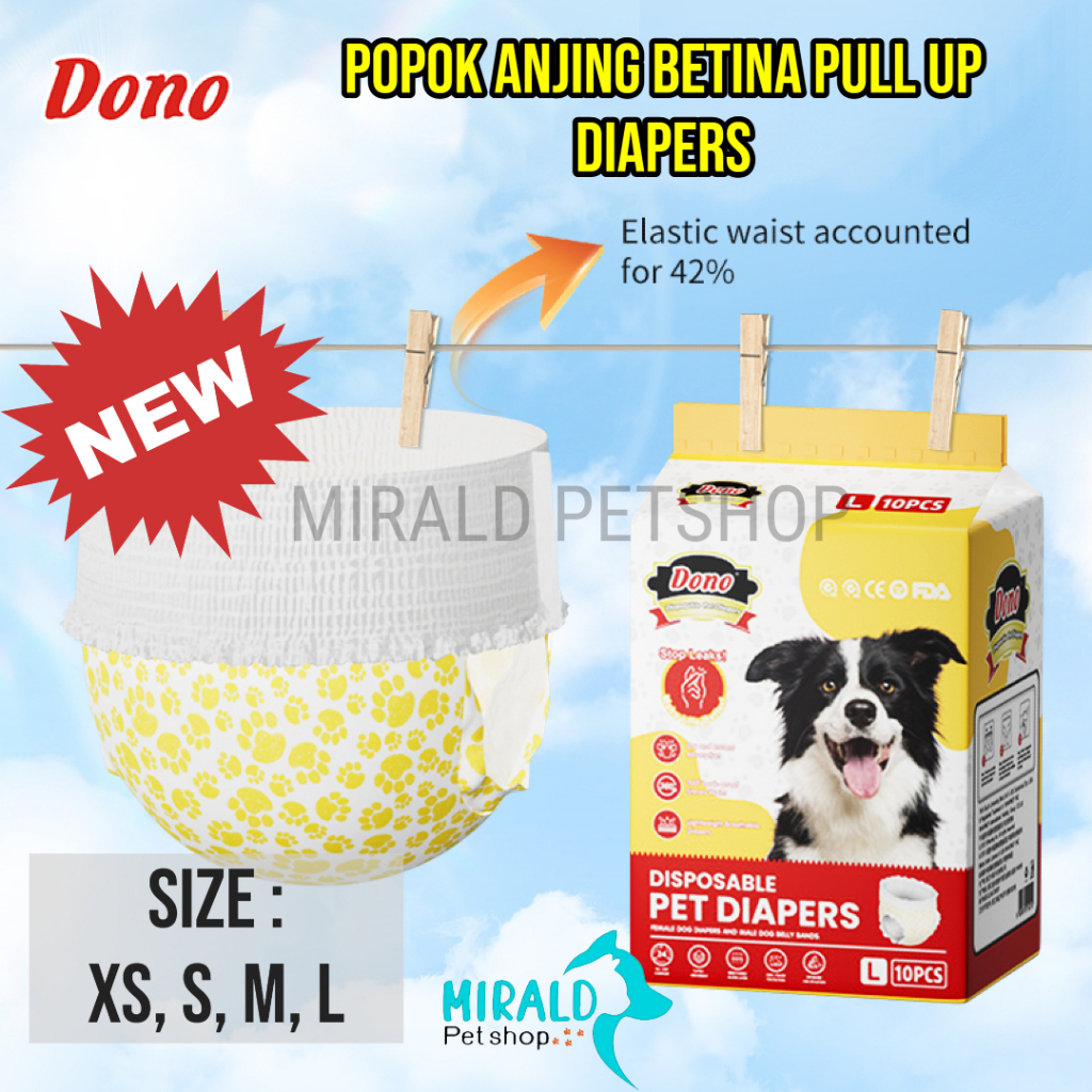 Jual Dono Popok Anjing Betina Dono Pull Up Diapers Popok Celana Elastis ...
