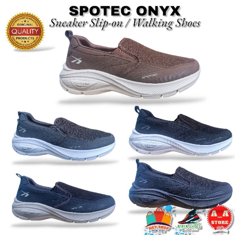 Jual Spotec Onyx Sneaker Pria Slip-on Walking Shoes Original | Shopee ...