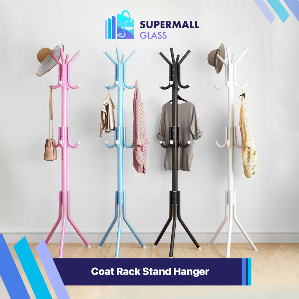 Jual [SG] COD Stand Hanger Coat Rack Gantungan Berdiri Topi Baju Tas ...