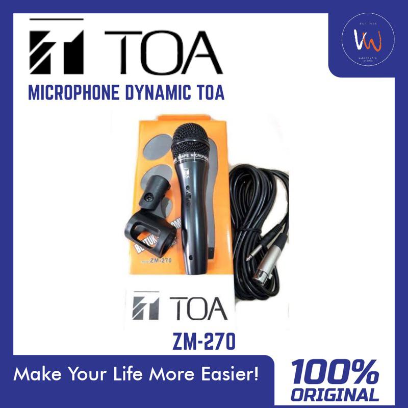 Jual Mic dynamic TOA ZM-270 / Mic Kabel / Mic Toa | Shopee Indonesia
