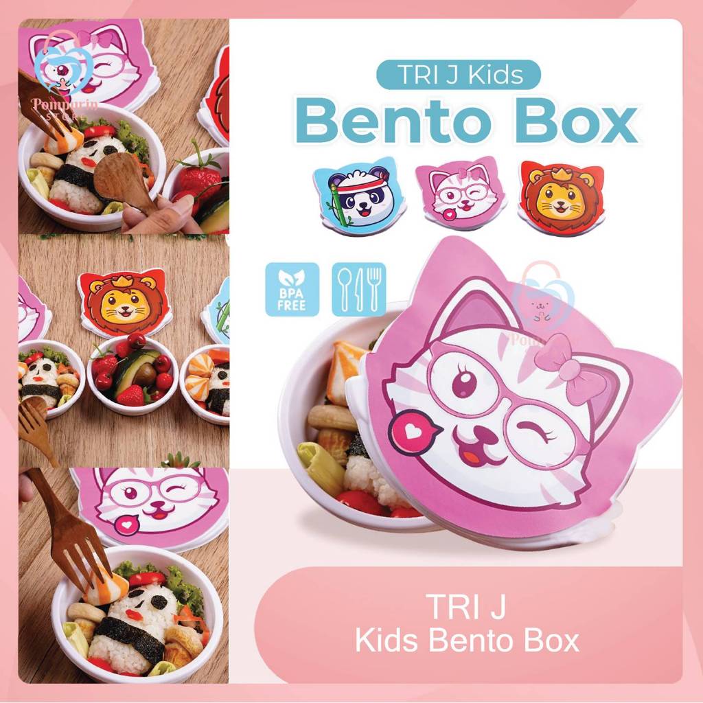 Jual TRI J Kids Bento Box - Kotak Bekal Anak Motif Lucu / Bento Box ...
