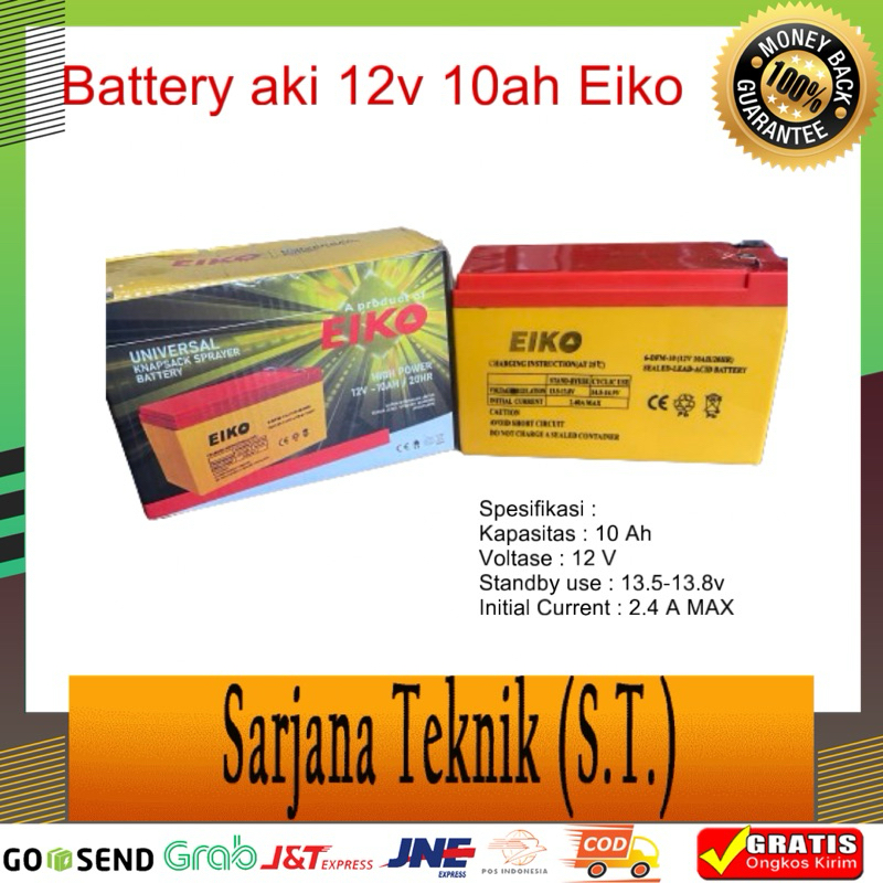 Jual Battery aki Eiko 10Ah cocok untuk semua merk sprayer elktrik ...