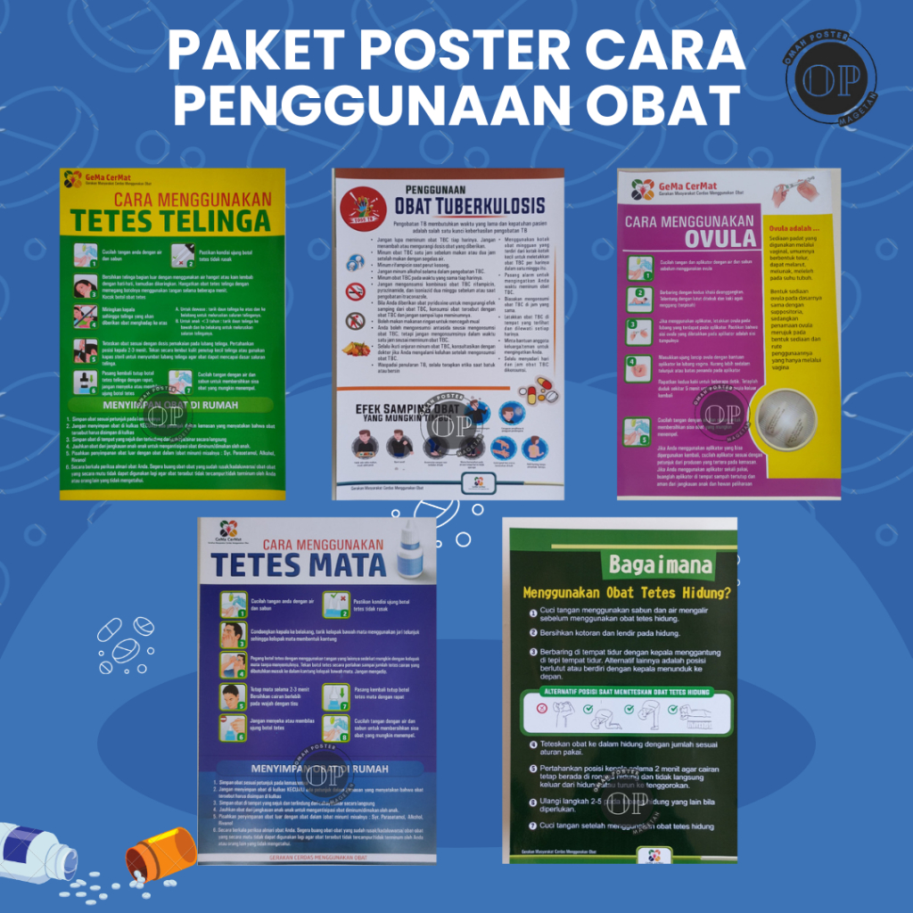 Jual Paket Poster Cara Penggunaan Obat - Cara Menggunakan Obat - Farmasi - Obat | Shopee Indonesia