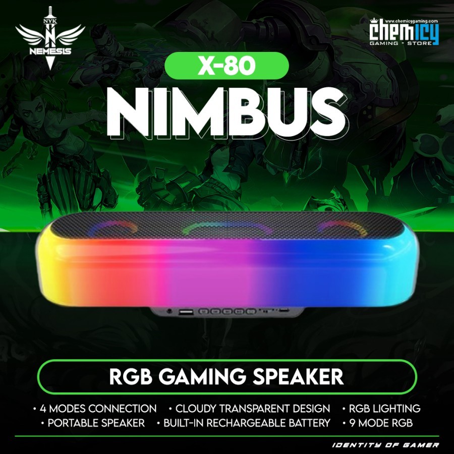 Jual NYK X80 / X-80 Nimbus Multi Connection RGB Gaming Speaker | Shopee ...