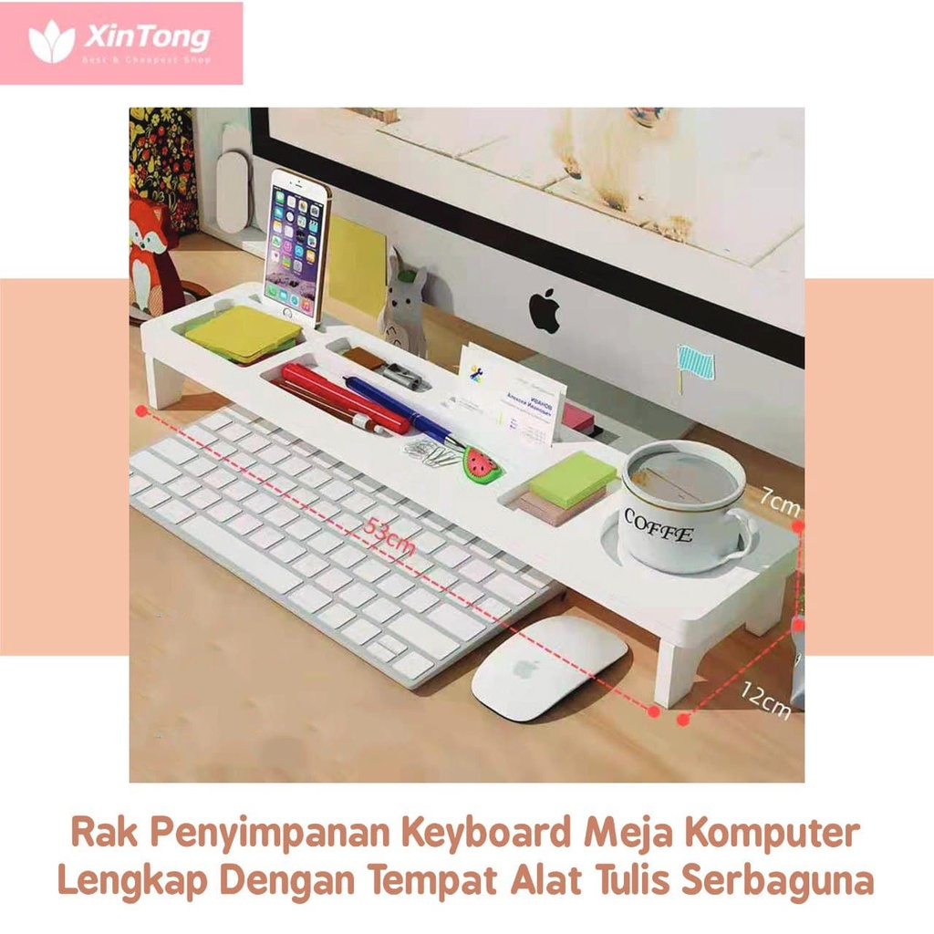 Jual Rak Penyimpanan Keyboard Meja Komputer Lengkap Denga Tempat Alat ...