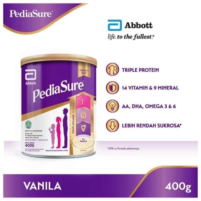 Jual Pediasure Triplesure Madu Vanila Coklat 400gr | Shopee Indonesia