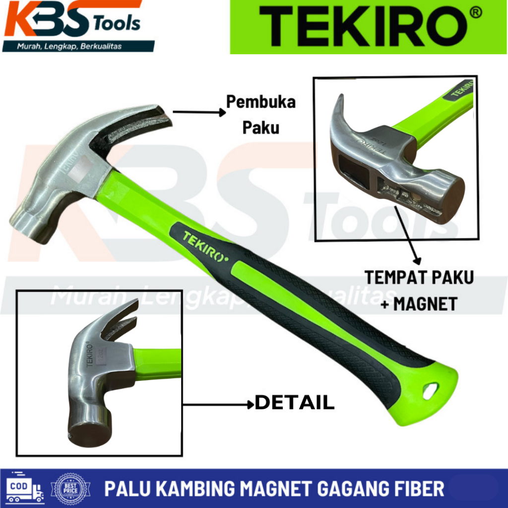 Jual TEKIRO Martil / Palu Kambing Magnet 8 oz 8oz / Claw Hammer TEKIRO ...