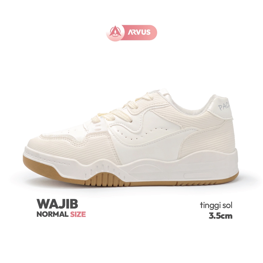 Jual Arvus Chloe Sepatu Fashion Sneakers Wanita Cream / Sage / Mocca ...