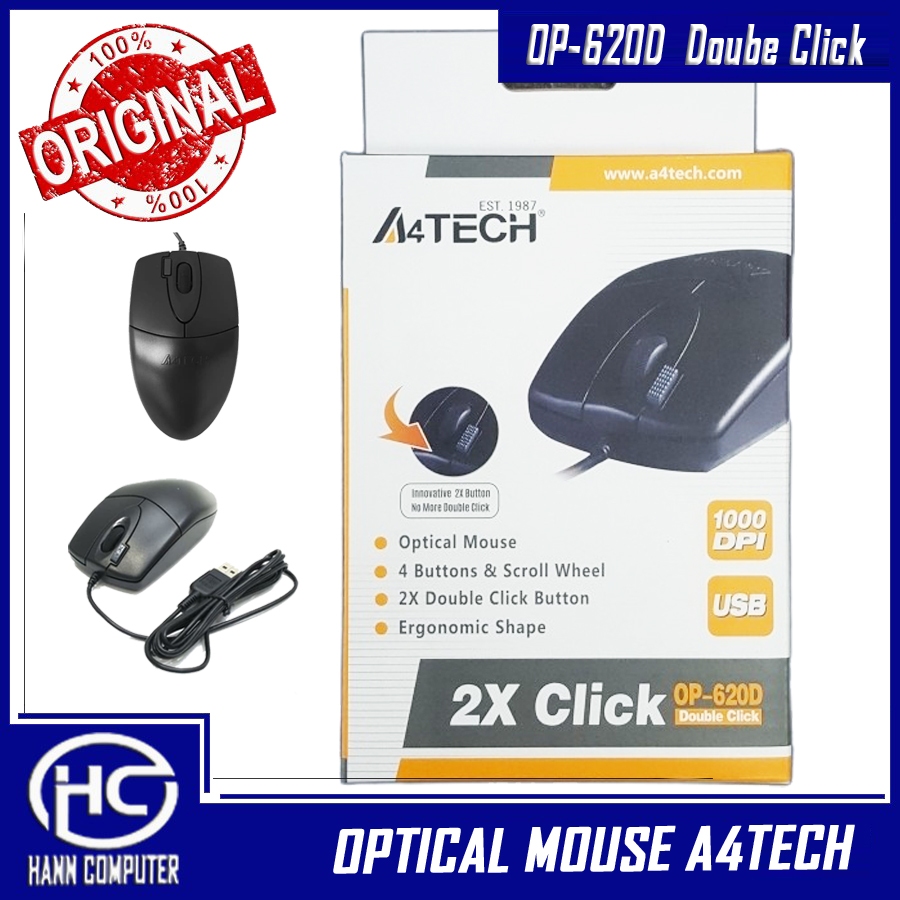 Jual Mouse USB A4tech Double Click OP-620D V-Track Screen Capture ...