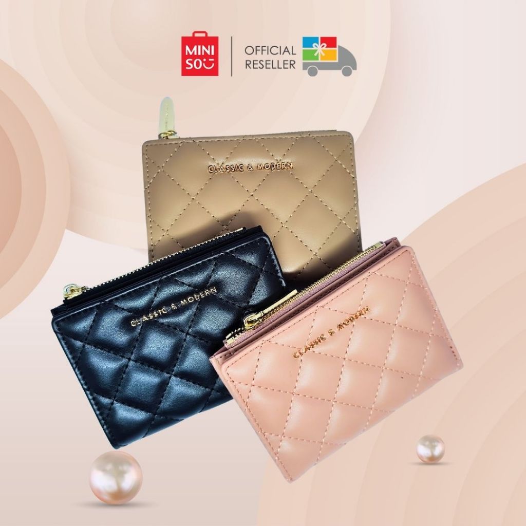 Jual MINISO dompet lipat wanita Classic Modern | Shopee Indonesia