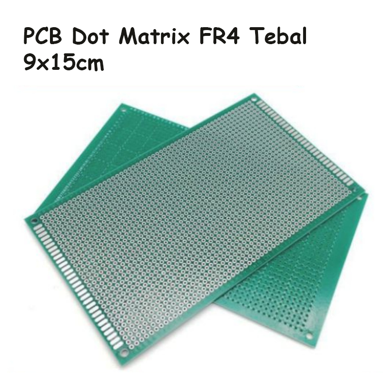 Jual PCB Dot Matrix Hijau 9x15cm FR4 Tebal Fiber Green Lubang | Shopee ...