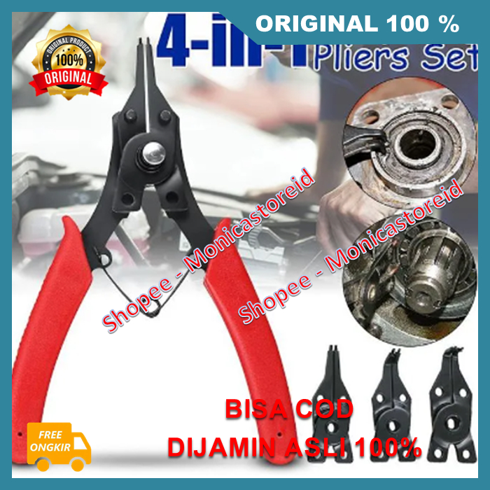 Jual Tang Snap Ring 4in1 Circlip Snap Ring Alat Pasang Snap Ring Piler ...