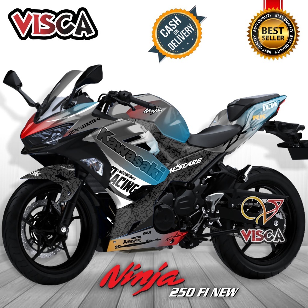 Jual Decal Ninja 250 Fi New Full Body Stiker Ninja 250 Fi Striping ...