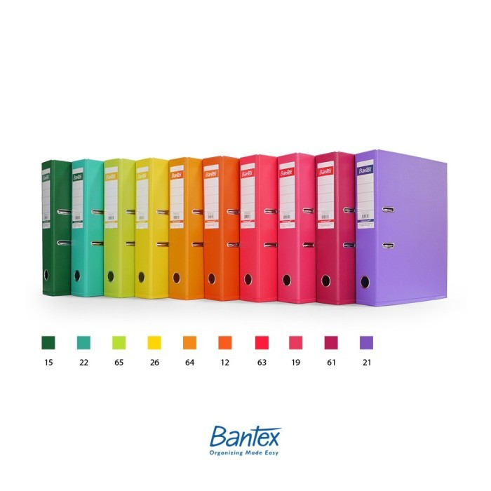 Jual BANTEX ORDNER F4 / FOLIO 5 CM MULTICOLOUR #1466 (1 DUS ISI 20 PCS) | Shopee Indonesia