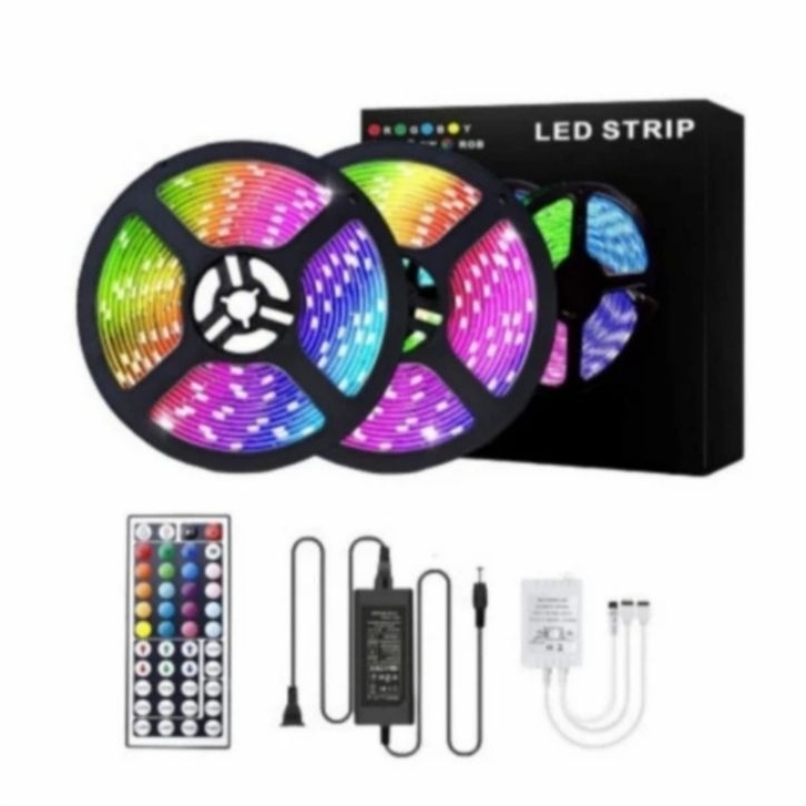 Jual Led Strip 5050 RGB Komplit Remote+Controller Modul+Adaptor 12V 3A ...