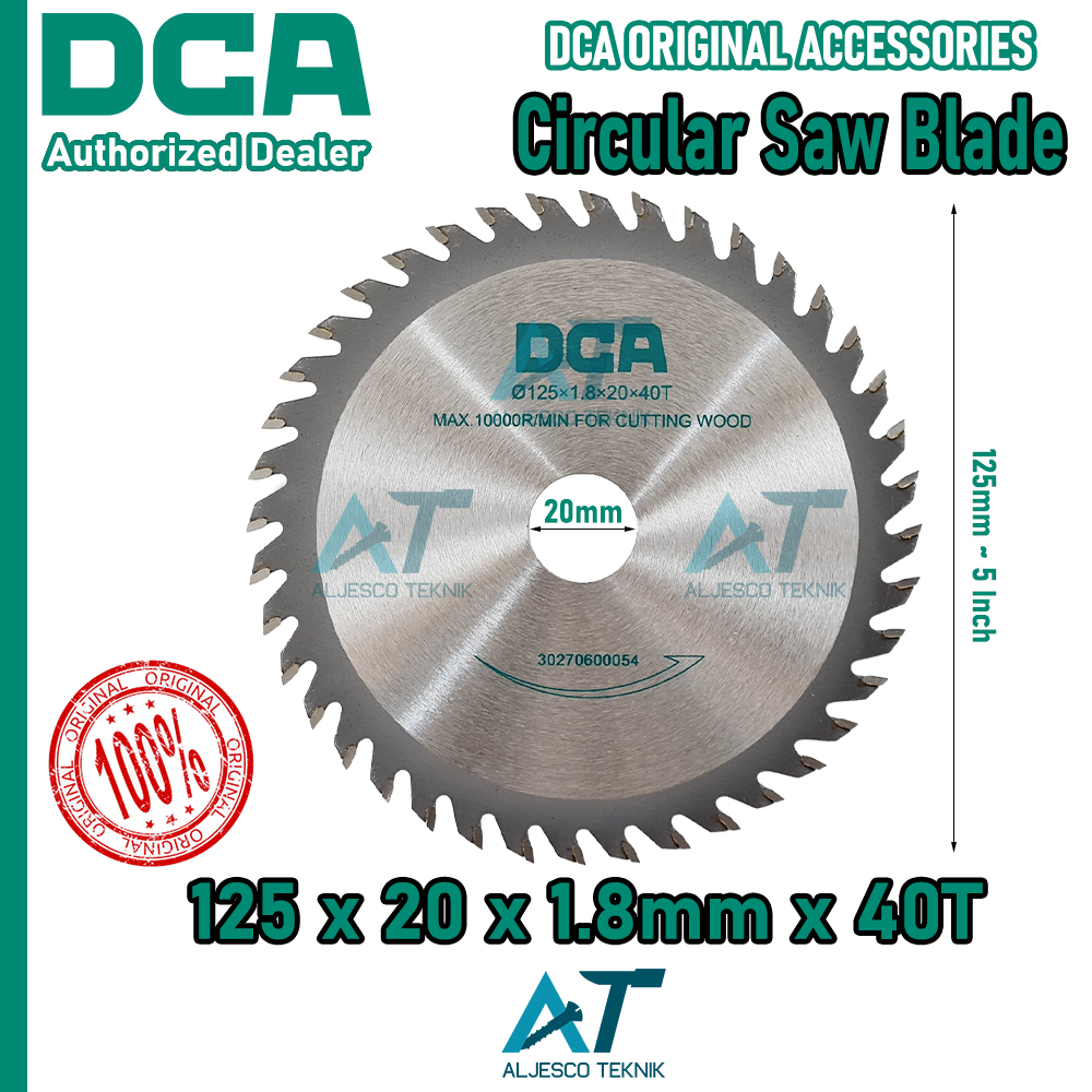 Jual DCA MATA GERGAJI KAYU 5 INCH 40T MINI CIRCULAR SAW BLADE | Shopee ...