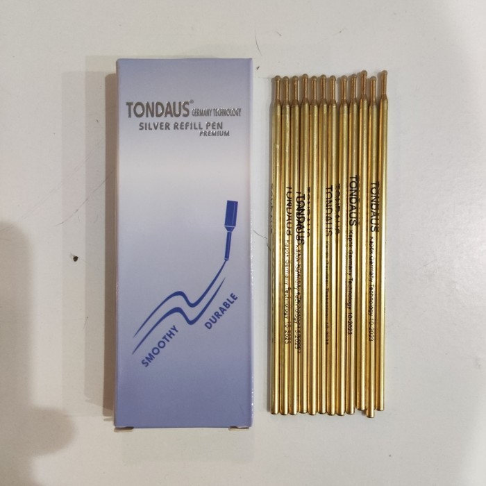 Jual Silver Pen Tondaus Bolpen Besi Pola Bahan Kulit Oscar Spon Kain ...