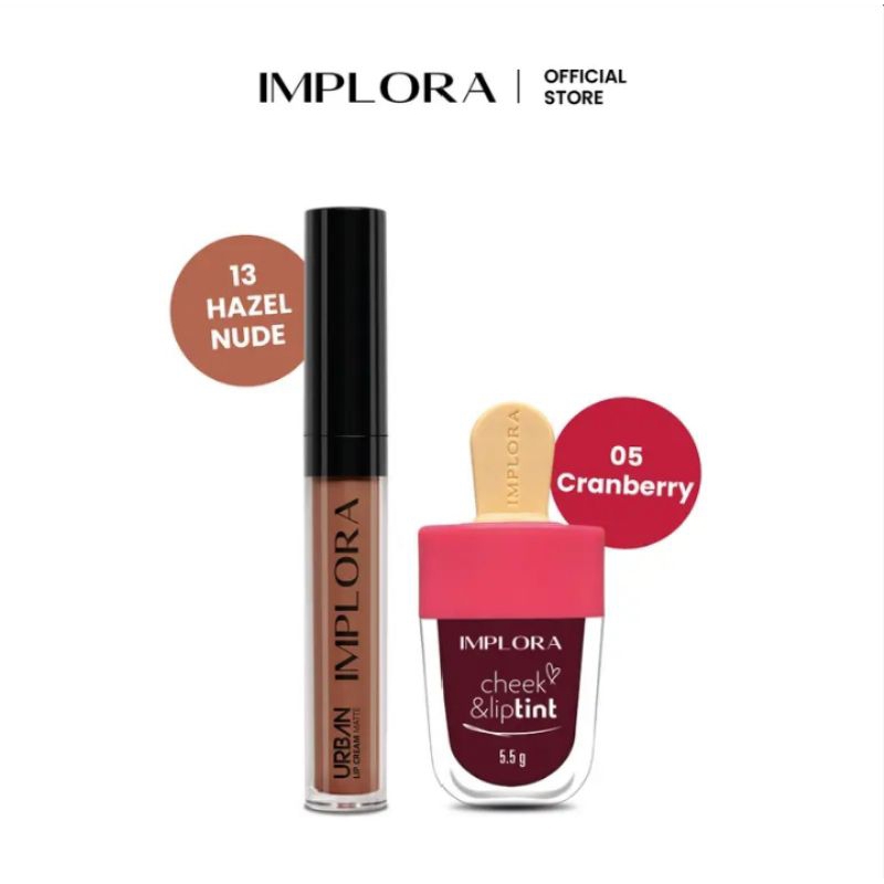 Jual Lipcream IMPLORA Ombre LIPTIN IMPLORA | Shopee Indonesia