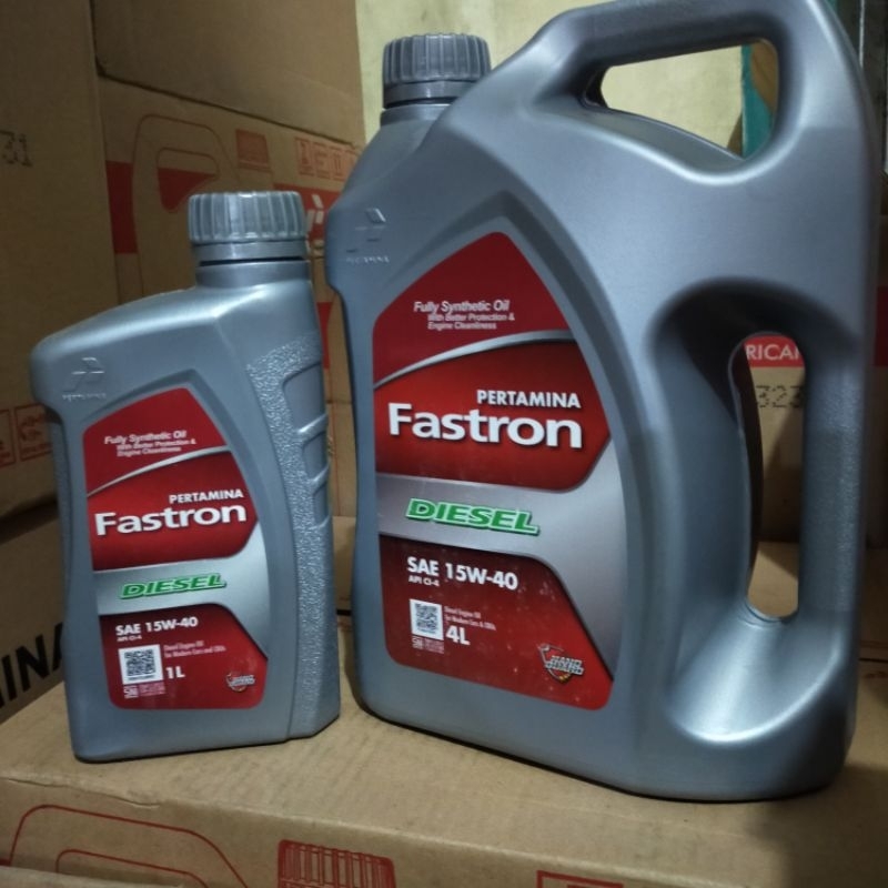 Jual Paket 5L Oli Fastron Diesel 15w-40 CI-4 Fully Synthetic Original ...