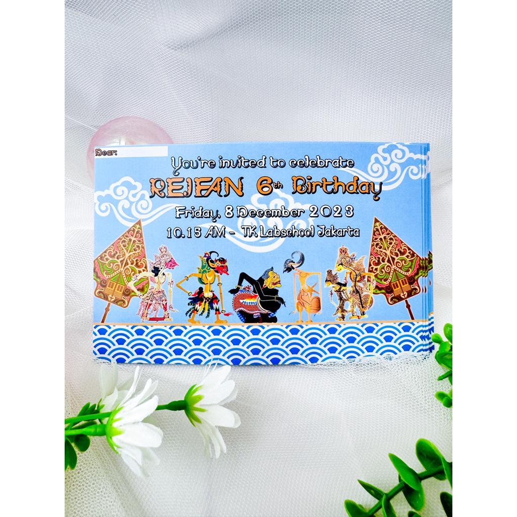 Jual Wayang Kulit - Kartu Undangan Ulang Tahun / Birthday Party ...