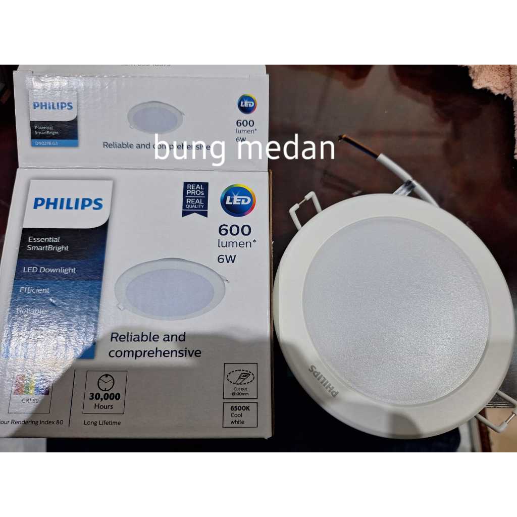 Jual Lampu Led Philips DN027B g3 6w 6 Watt PANEL DOWNLIGHT Tanam BULAT ...