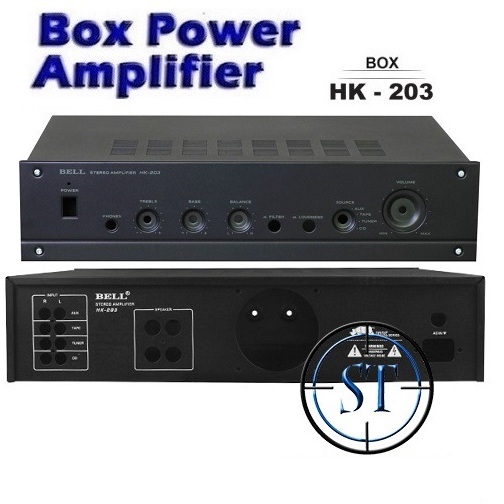 Jual Box Power Amplifier HK-203 Box BELL HK203 HK 203 Bok Power Ampli Wadah Kotak Alumunium Besi ...