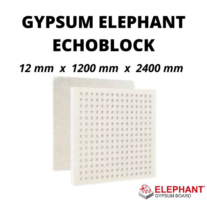 Jual Papan Gypsum ELEPHANT® Echoblock 12mm | Shopee Indonesia