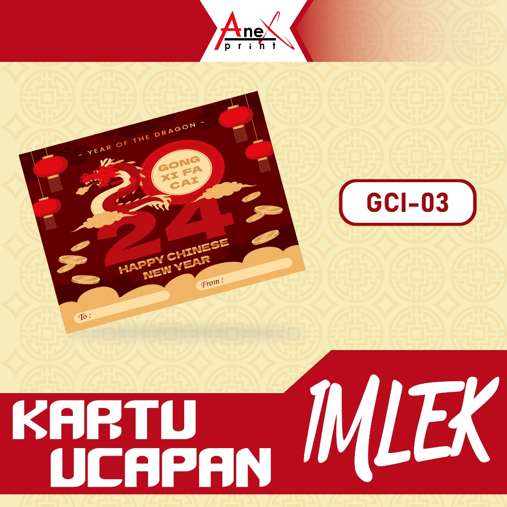 Jual KARTU UCAPAN IMLEK CHINESE NEW YEAR / GREETING CARD CHINESE NEW ...