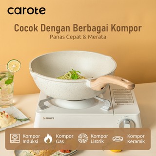 Jual CAROTE Wajan Penggorengan Besar Lapisan Anti Lengket dengan Tutup ...