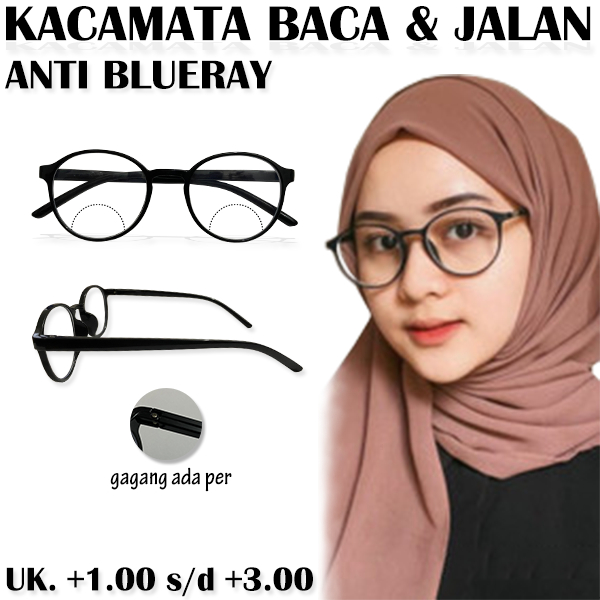 Jual Kacamata 3 FUNGSI (LENSA PLUS NORMAL DAN ANTIRADIASI) Ready Ukuran ...