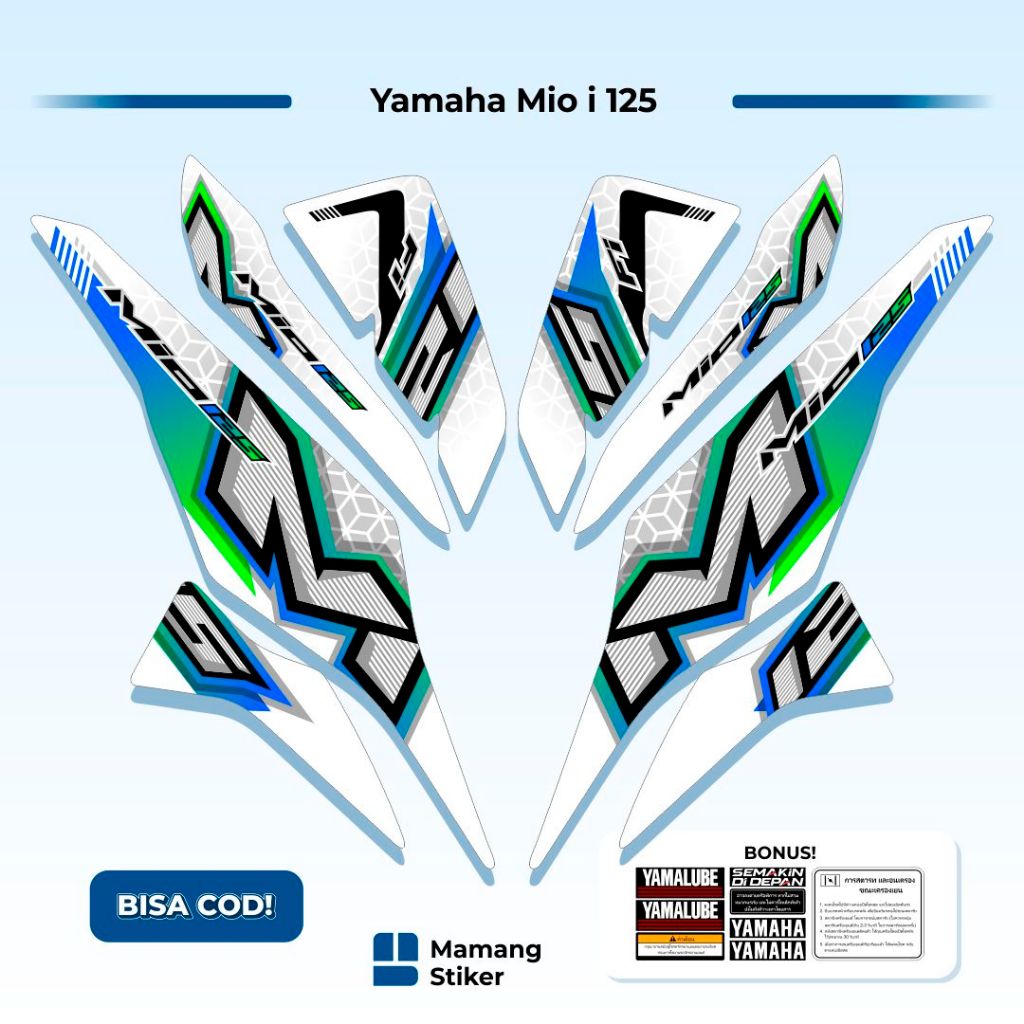 Jual Striping Yamaha Mio M3 Variasi (4) Original Mio i 125 125i Racing ...