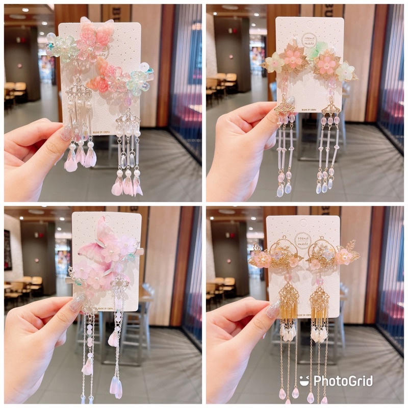 Jual jepit rambut hanfu retro china jepit rambut rumbai mutiara bunga ...