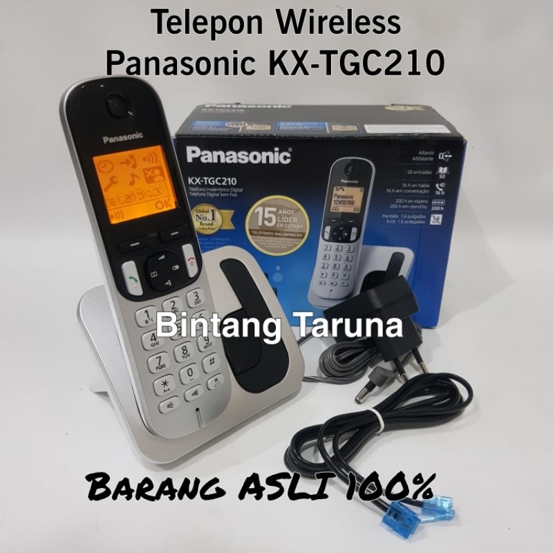 Jual Telepon Wireless Panasonic TGC210 Wireless Phone Panasonic KX-TGC210 (1 Handset) | Shopee ...