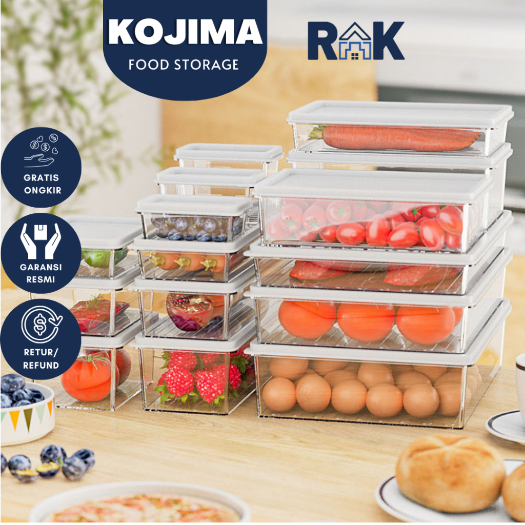 Jual RAK - KOJIMA Food Storage Kotak Penyimpanan Makanan Kulkas Food ...